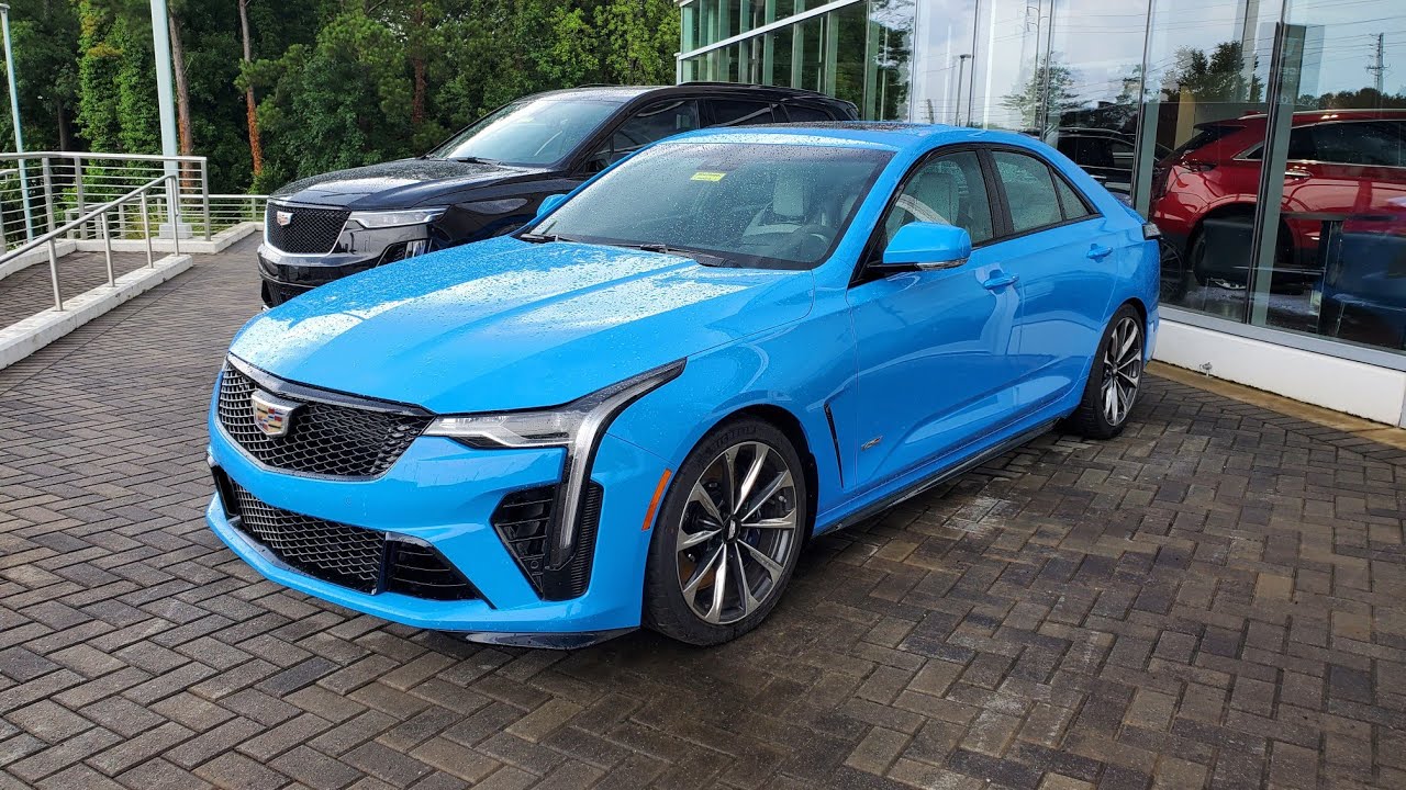 Blue CT4-V Blackwing at Capital Cadillac Smyrna Atlanta GA - YouTube