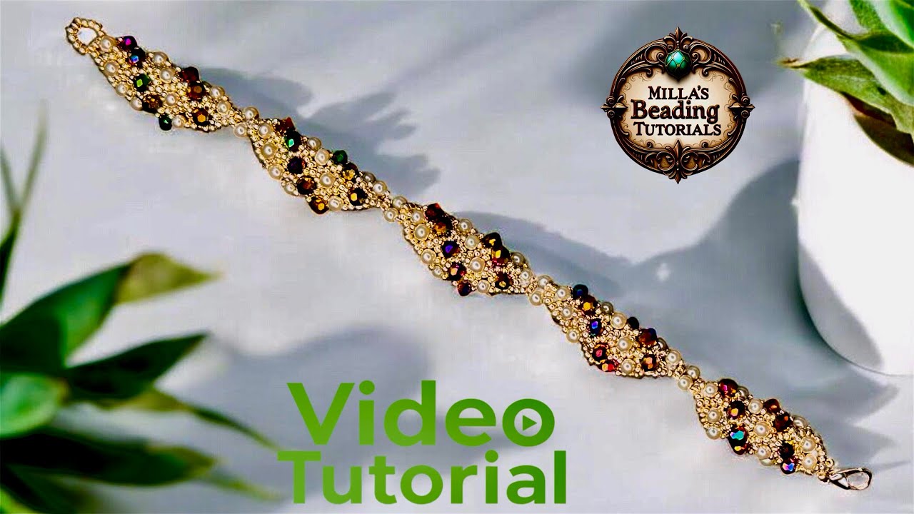 Leque Beaded Bracelet Tutorial 💎 #beading #jewelry #beadingtutorials - YouTube