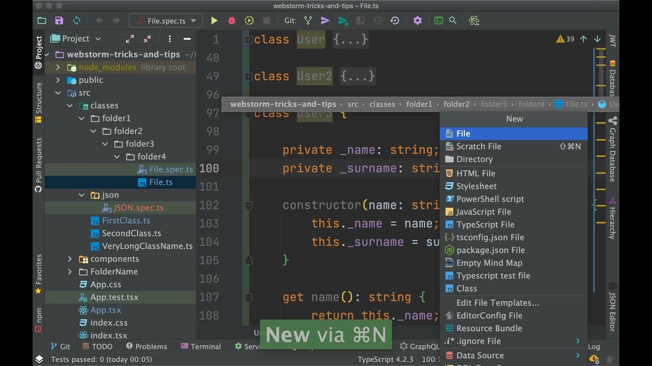 Webstorm Intellij Jump To Navigation Bar Action Youtube