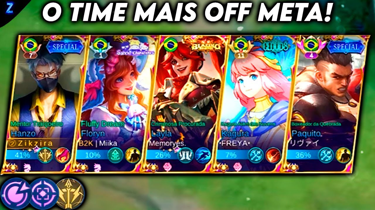 TIME TROLL NÃO, TIME OFFMETA - HANZO GAMEPLAY | Mobile Legends - YouTube