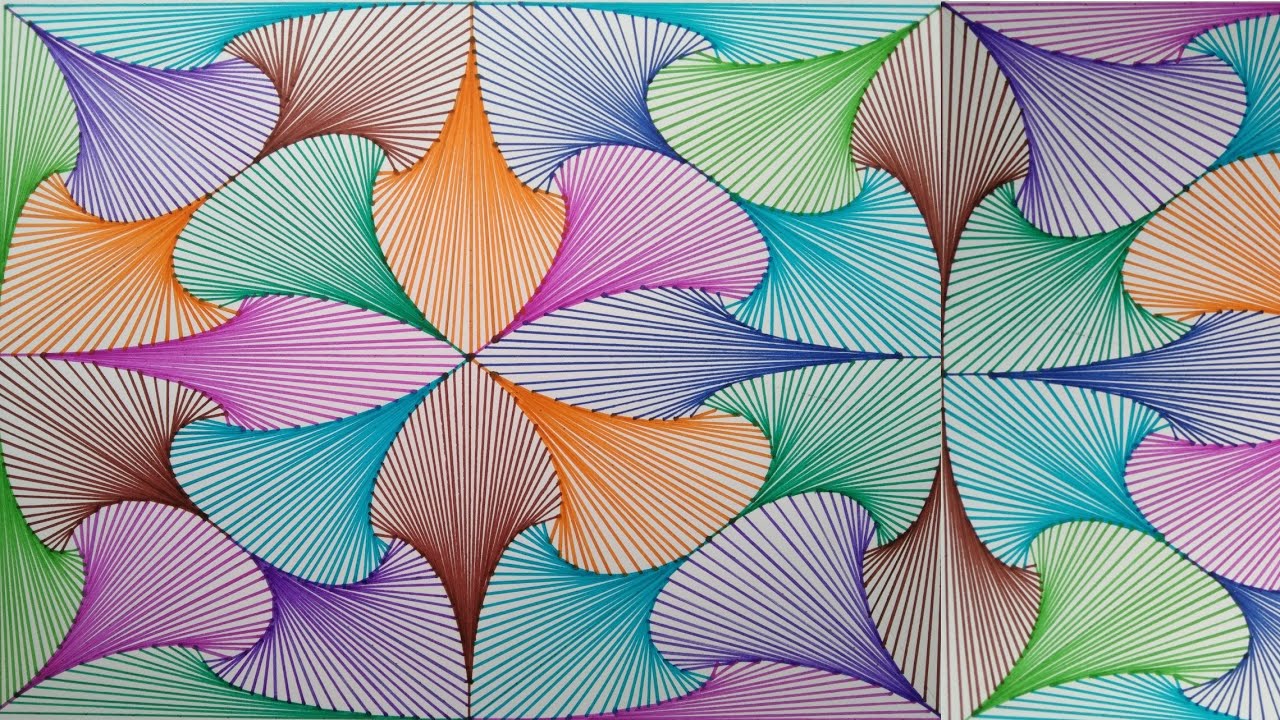 Draw Patterns with Straight Lines part 4 - YouTube