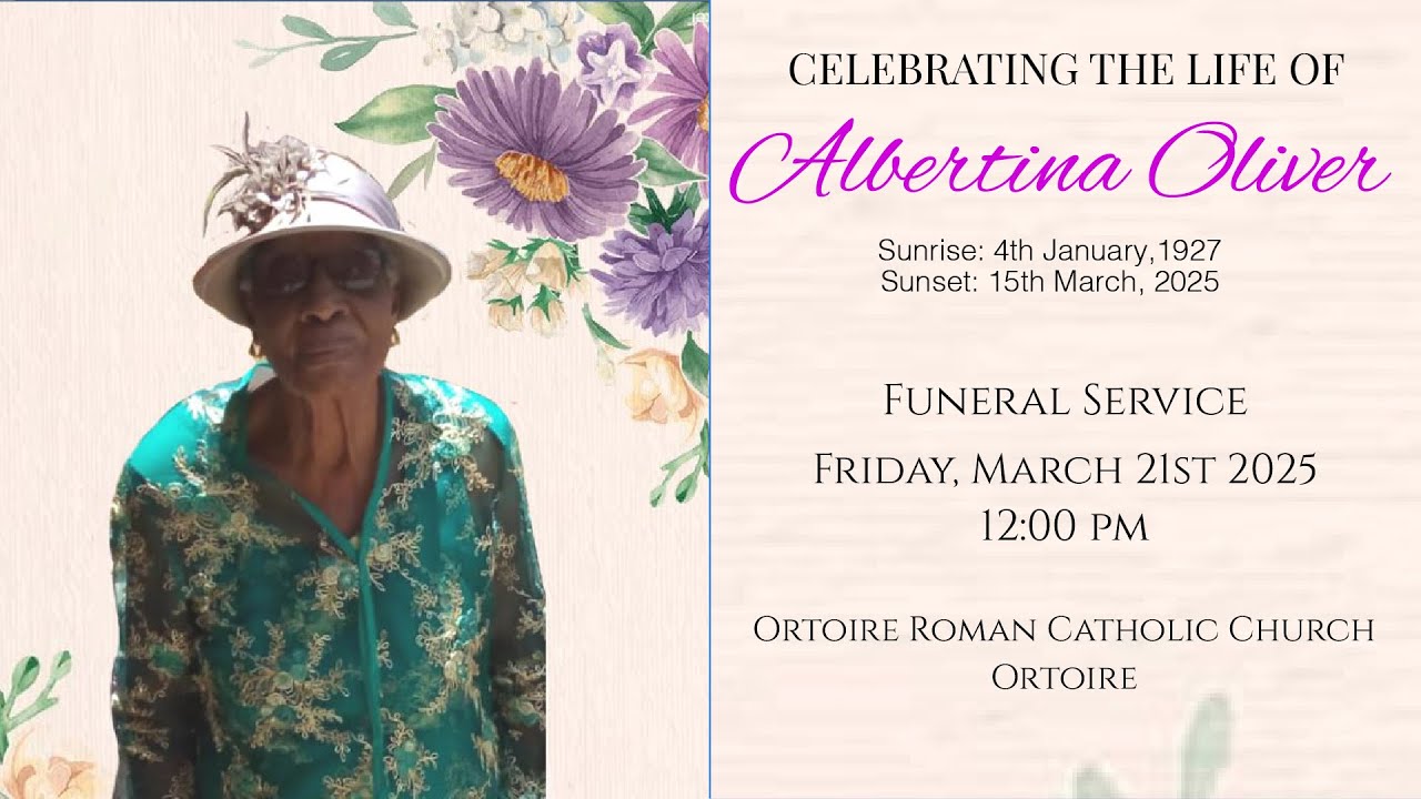 The Funeral Service of Albertina Oliver - YouTube