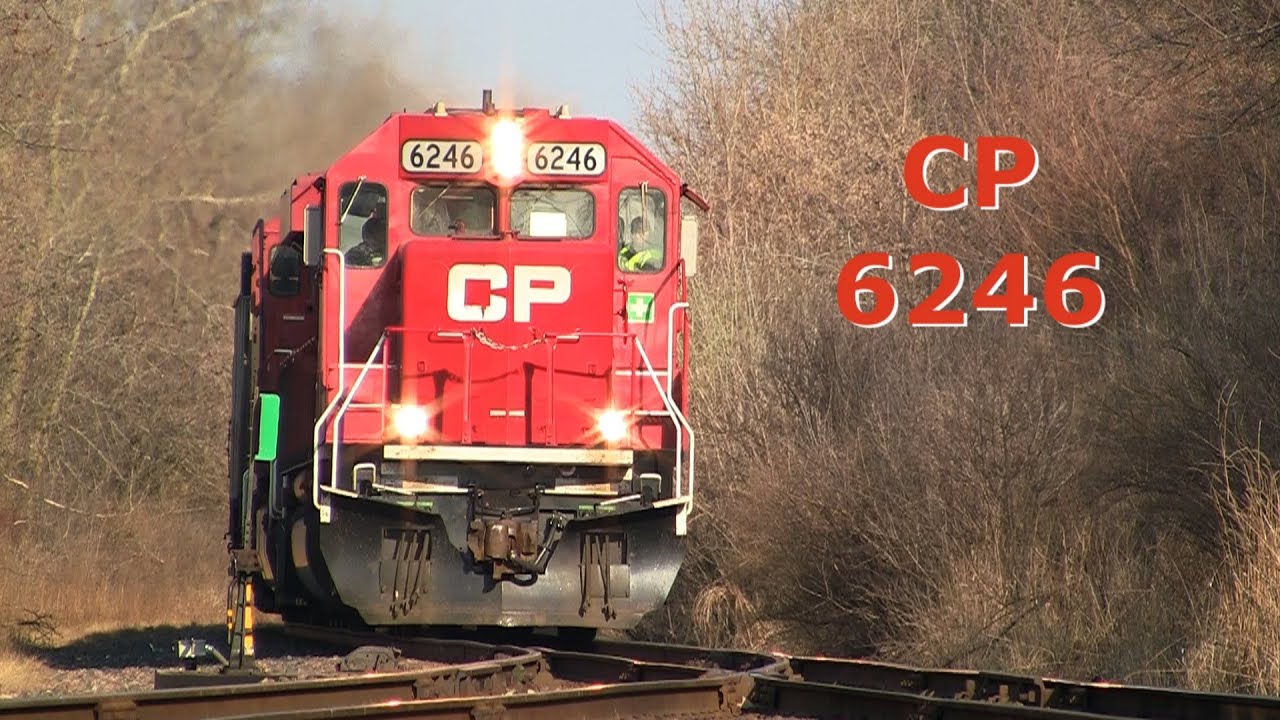 CP 6246 East, Ex-SOO SD60 on 4-18-2014 - YouTube