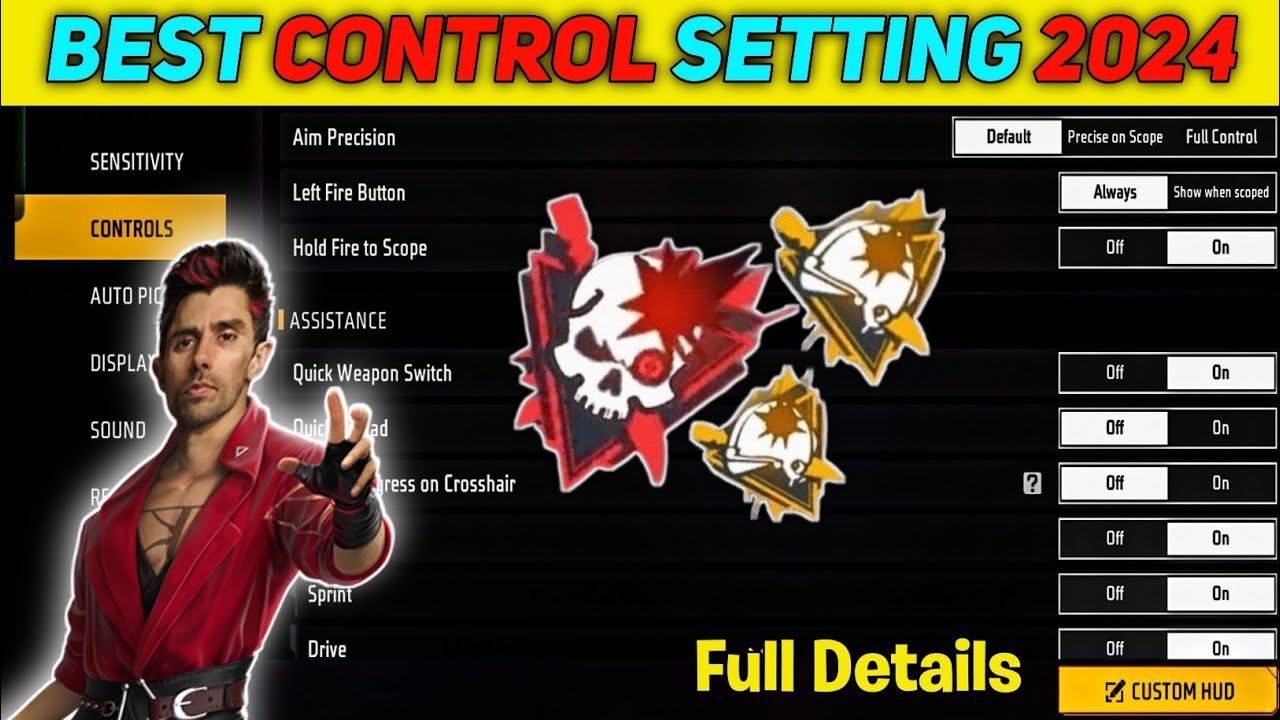 Free Fire New Control Setting In 2024 | Free Fire Control Setting Full ...