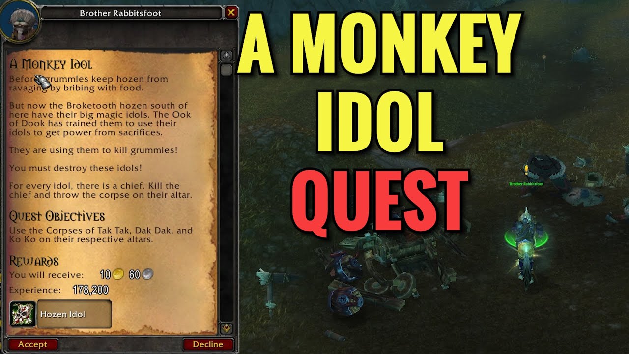 A Monkey Idol Quest (WoW MOP) - YouTube