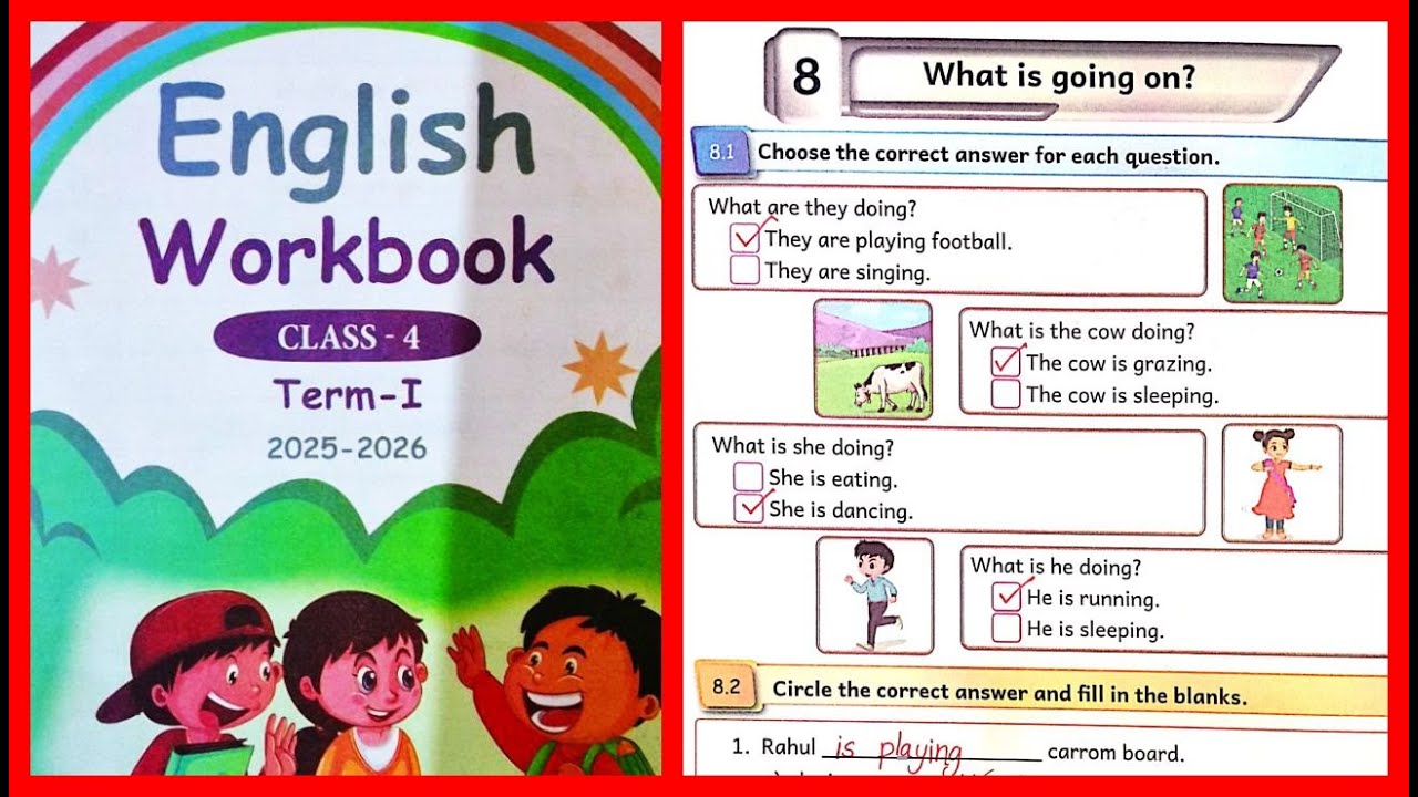4th standard English workbook term 1 unit 8 What is going on answers ...