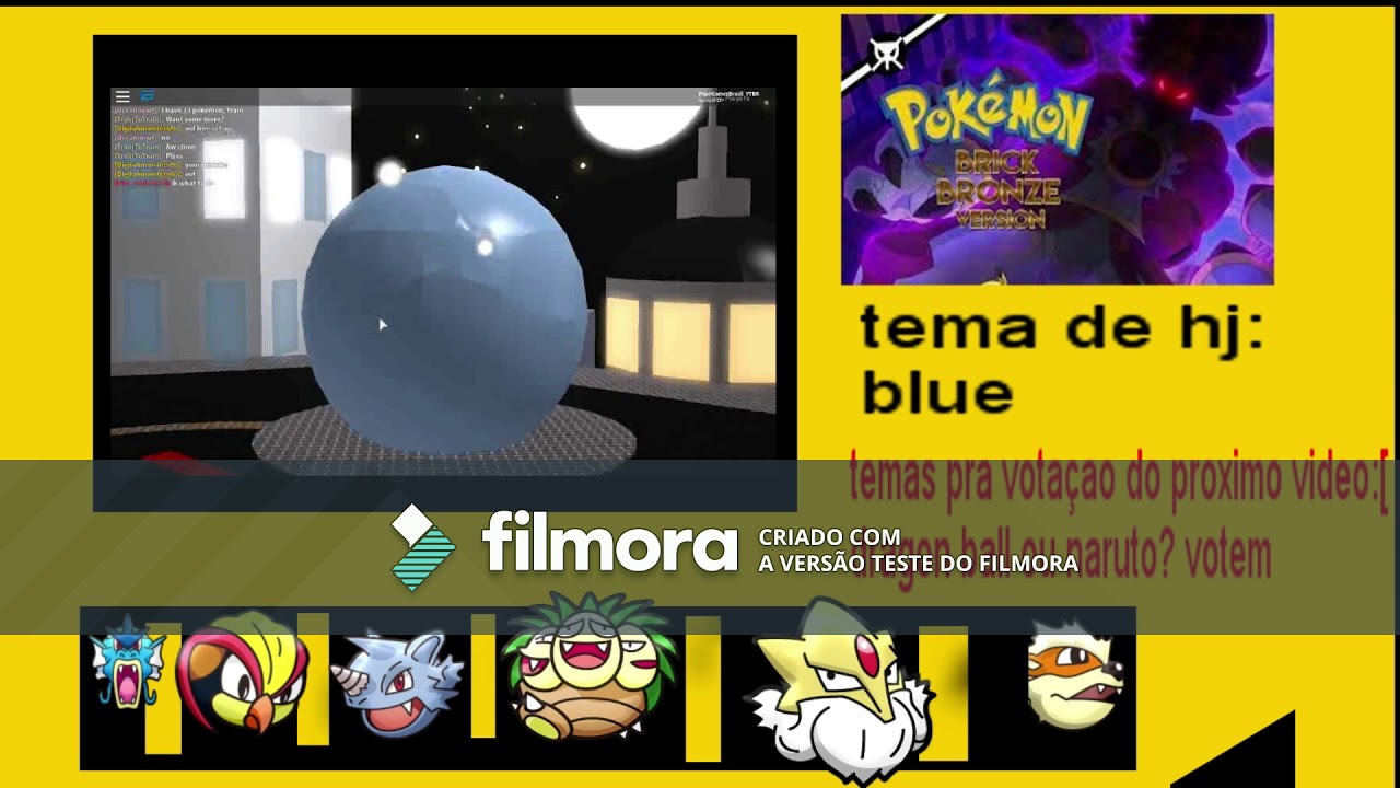 testando o time tematico do blue no POKEMON BRICK BRONZE - YouTube