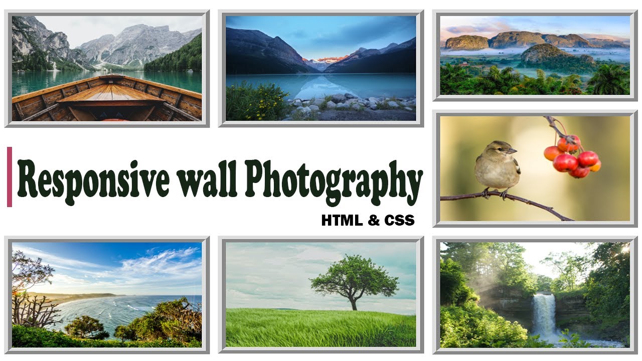 How to create responsive wall Photo Frame - YouTube