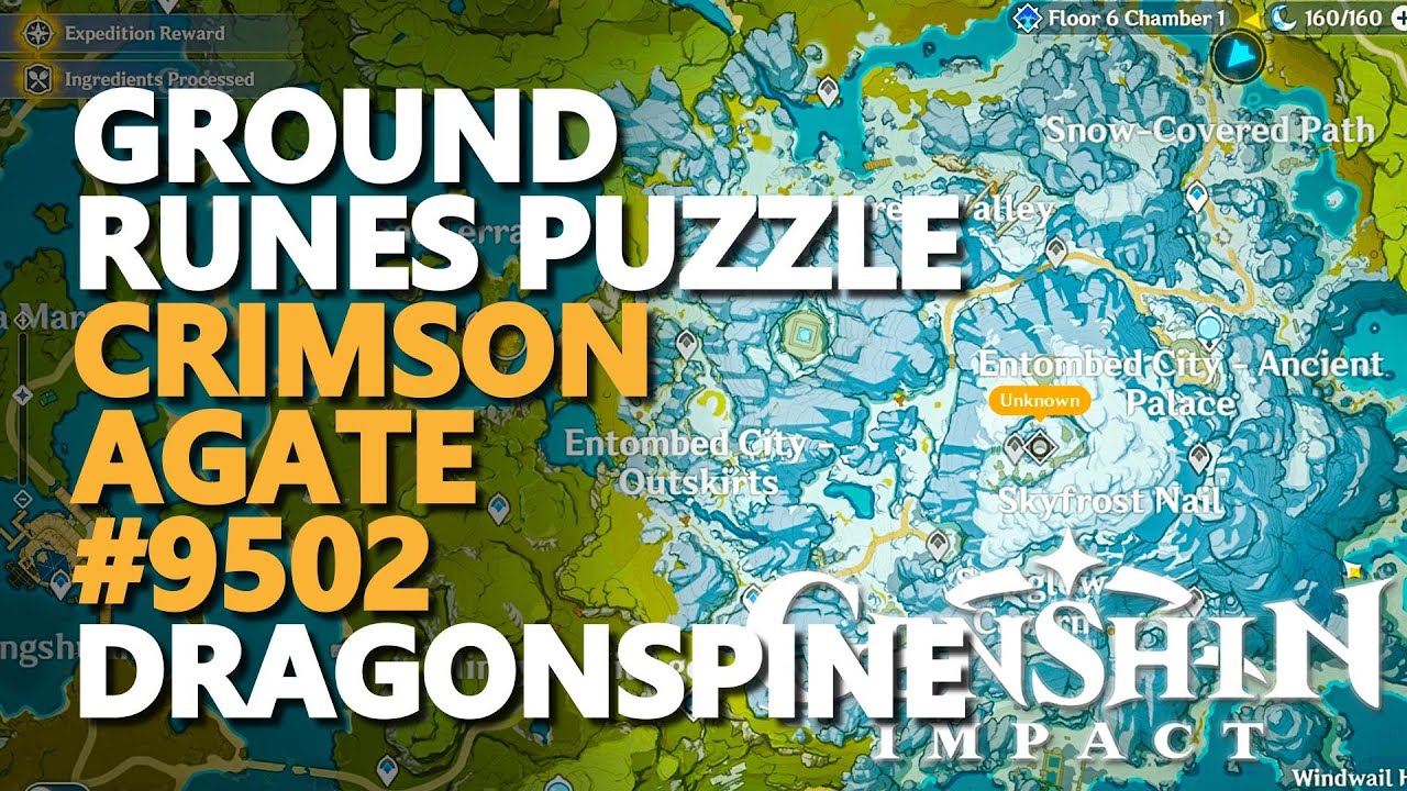 Ground Circles Runes Puzzle Genshin Impact Dragonspine Crimson Agate ...