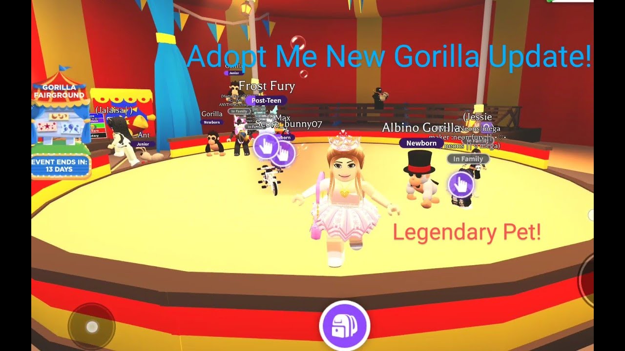 Adopt Me Gorilla Fairgounds Update! Getting Albino Gorilla! How To ...