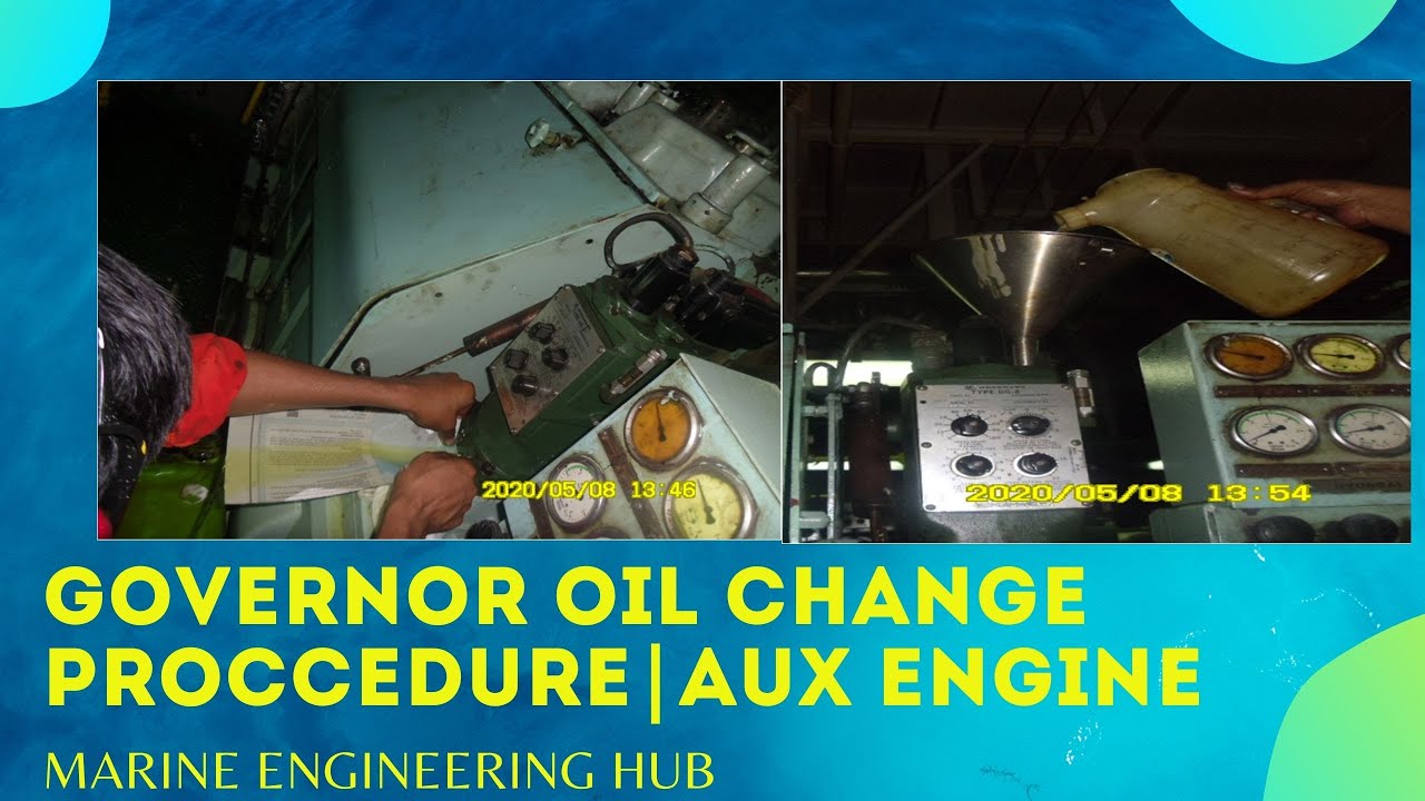 Governor Oil Change Procedure| Aux Engine Hyundai Himsen| - YouTube