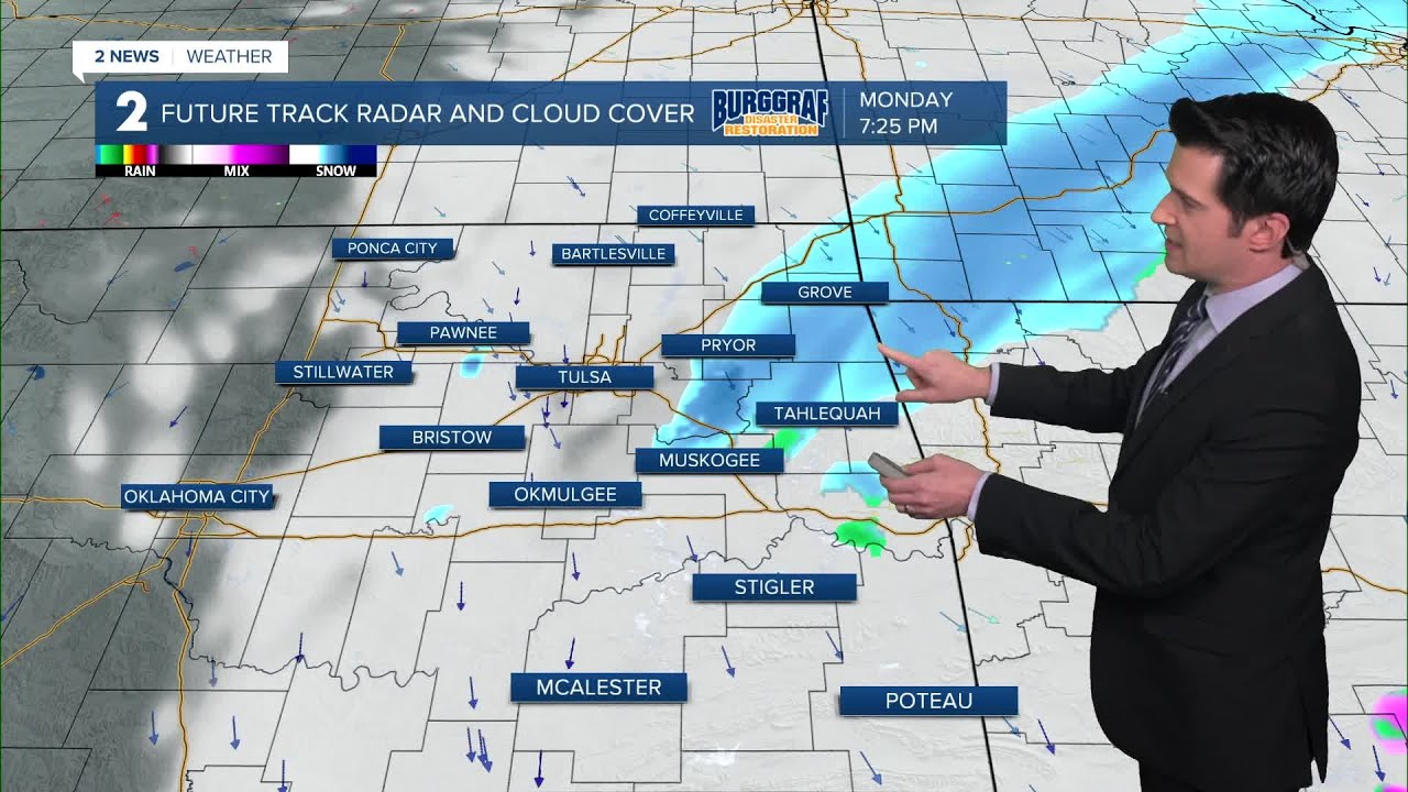 Snow moves out tonight with a cold Tuesday morning ahead - YouTube