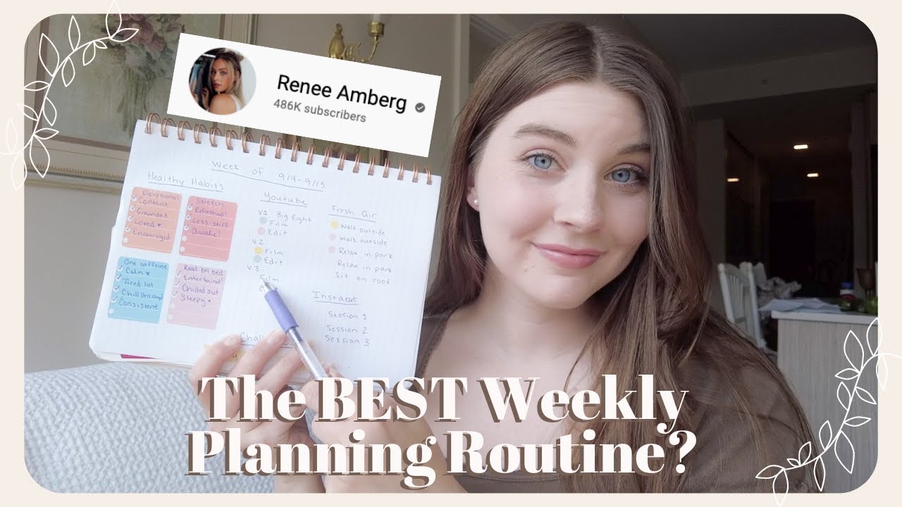 I tried Renee Amberg’s Weekly Planning Routine! | healthy habits ...