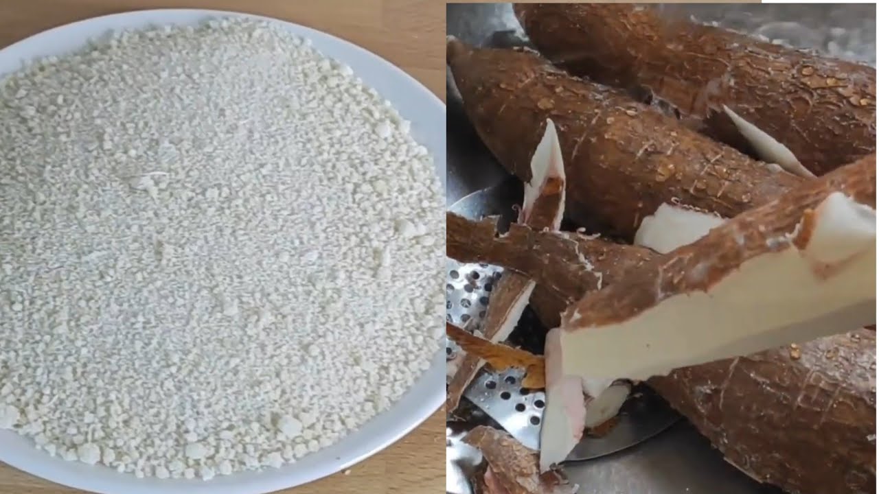 HOW TO MAKE HOMEMADE GARI FROM FROM FRESH CASSAVA - YouTube