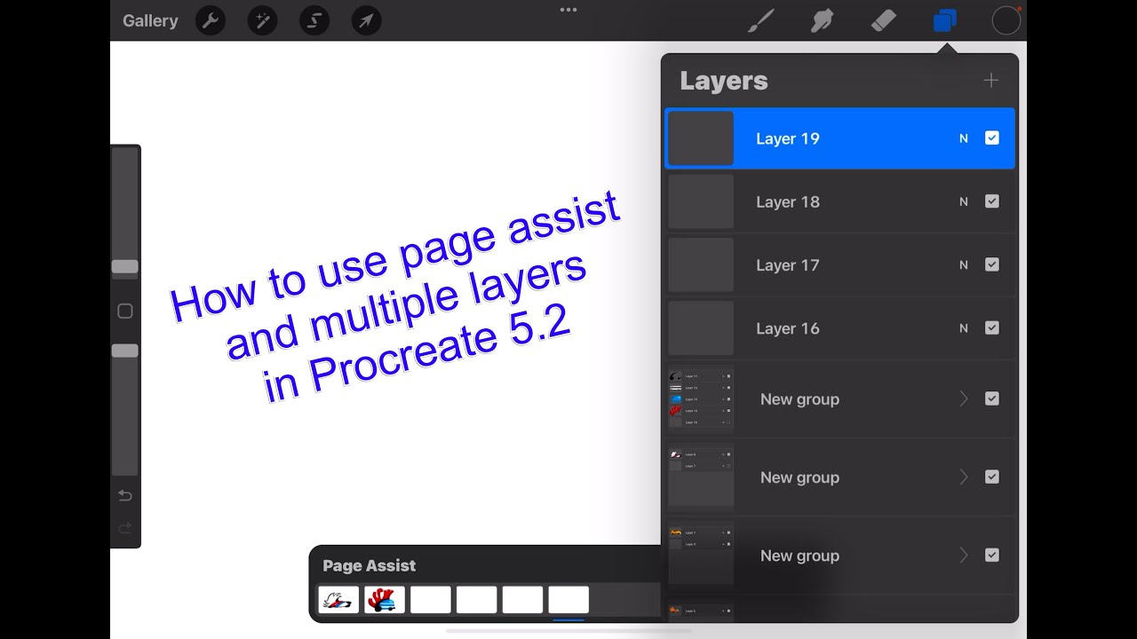 How To Use Page Assist And Multiple Layers In Procreate 5 2 YouTube How To Use Page Assist And Multiple Layers In Procreate 5 2 YouTube