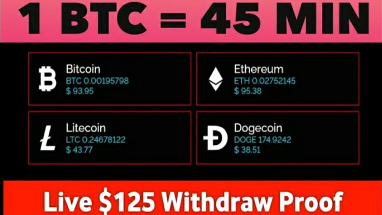 Mine 1 Bitcoin in 45 minutes Free BitcoinMining Website 2021| Payment ...