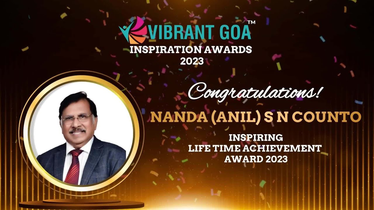 Hearty congratulations to Mr. Nanda (Anil) S Counto winning lifetime achievement award - YouTube