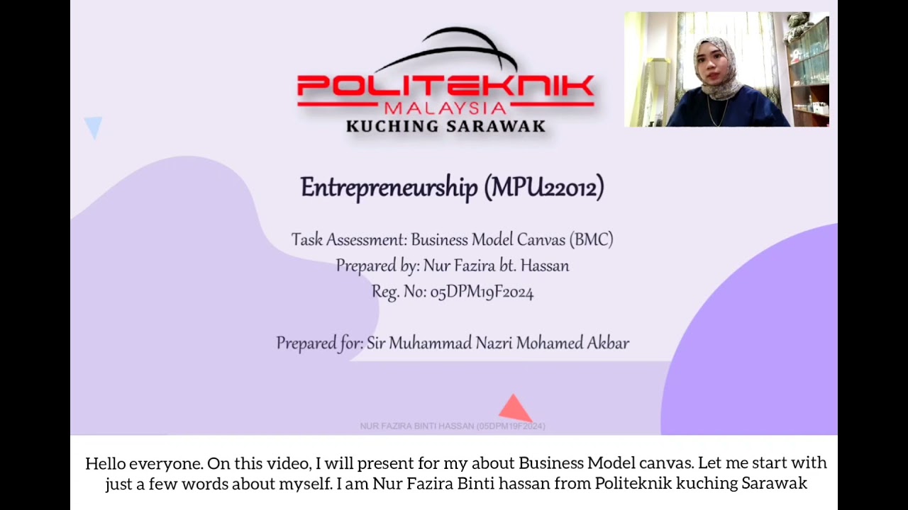 BUSINESS MODEL CANVAS (BMC) | PRODUCT PITCHING - MPU22012 ...