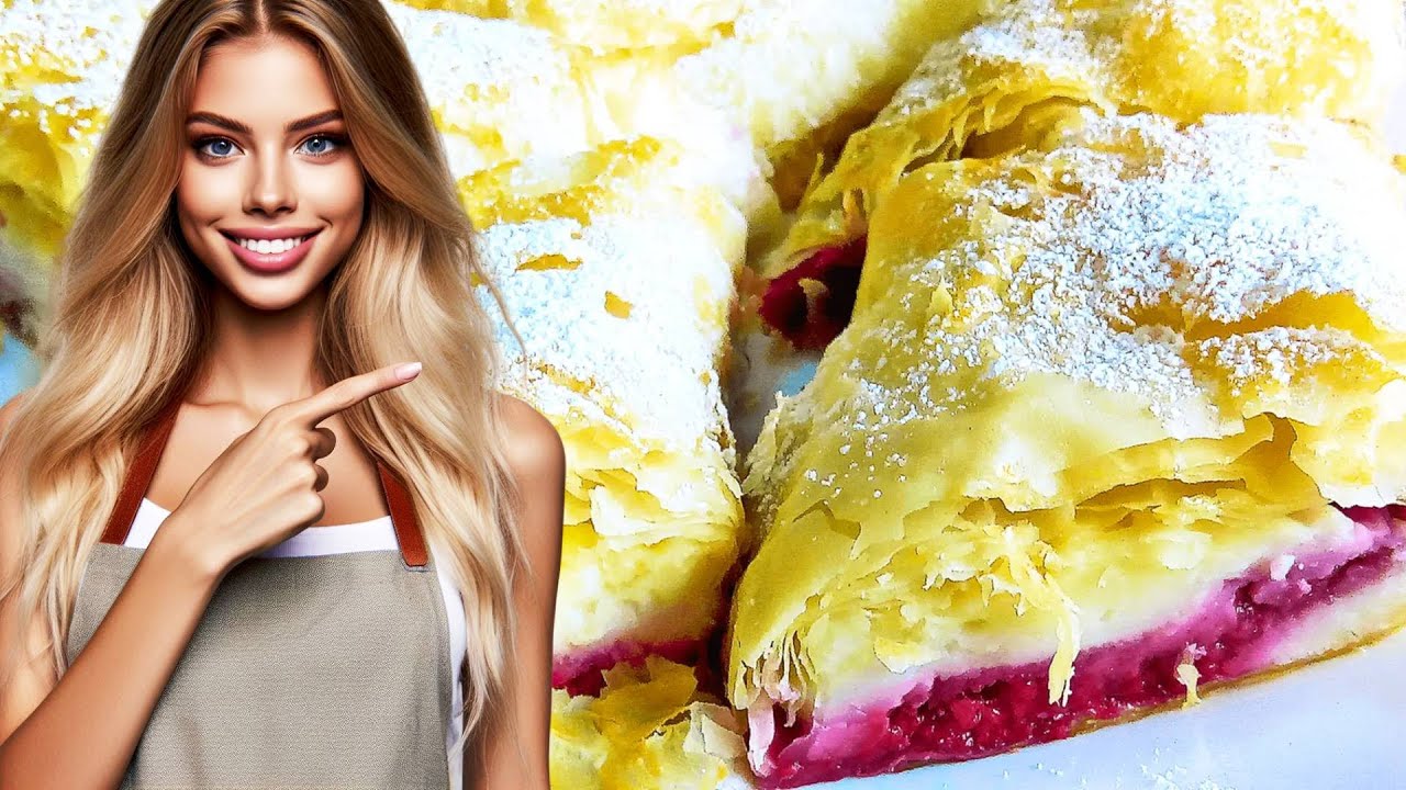 EASY Raspberry and Vanilla Custard Strudel Recipe (HOW to Make Strudel ...