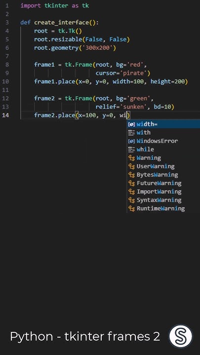 Asmr Programming Tkinter Frames 2 Python Asmr Python Tkintertutorial Coding