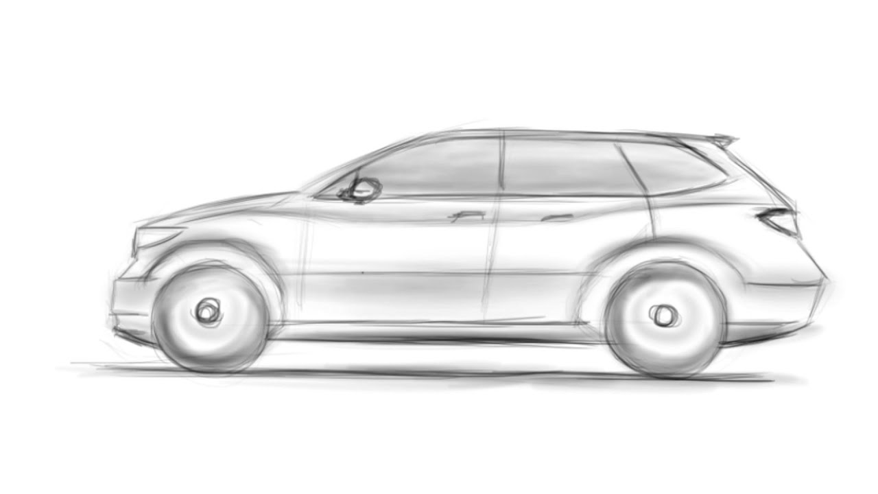How to draw a SUV car step by step easy. - YouTube