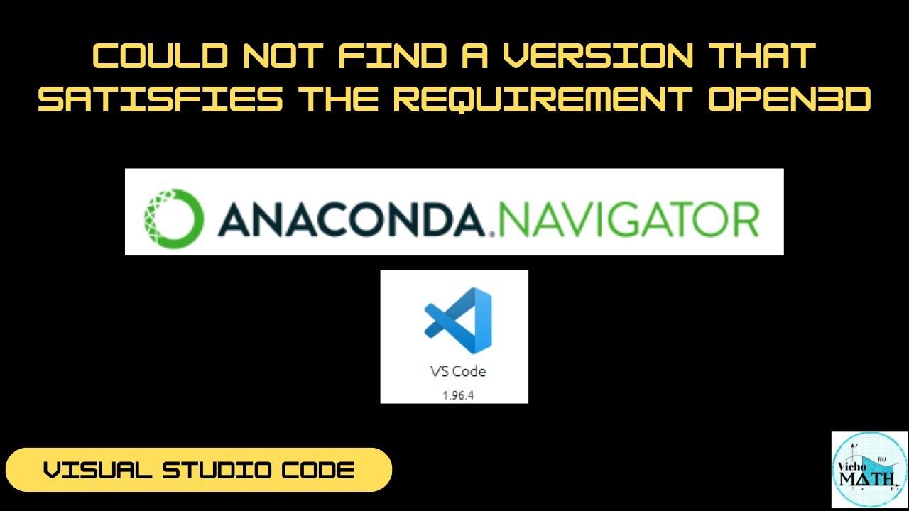 Could not find a version that satisfies the requirement open3d - YouTube