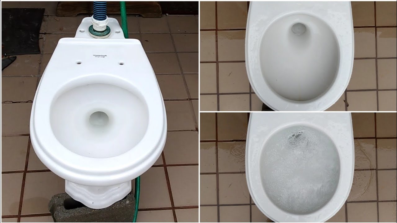 1998 Universal Rundle Nostalgia High Tank Flush Tests - YouTube