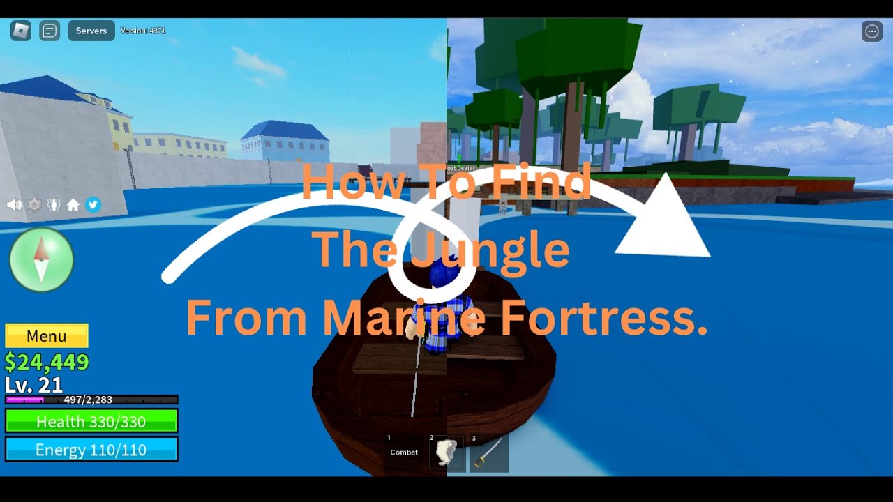 How To Find The Jungle From Marines Fortress in Blox Fruits | Roblox ...