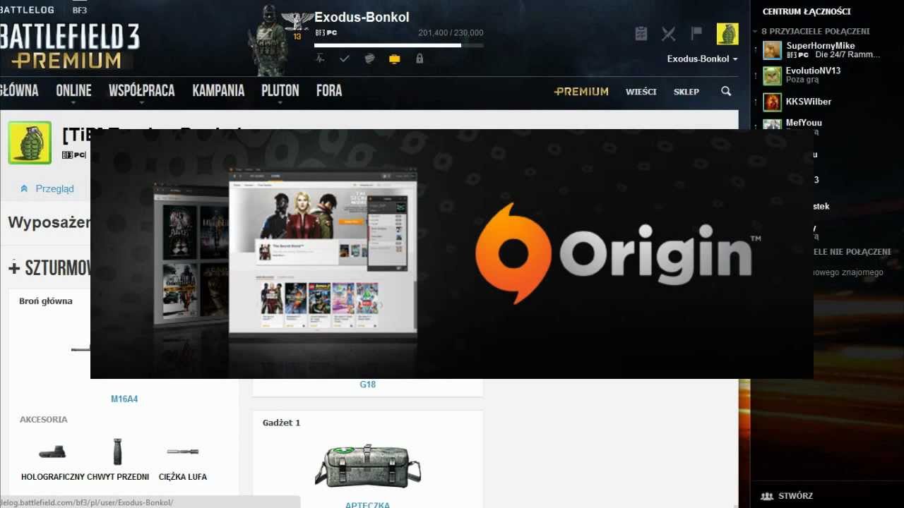 [BF3 INFO] Fukcja WYPOSAŻENIE w battlelog + Origin 9.0 final ...