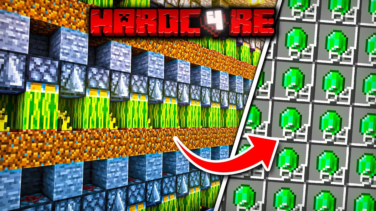I Built an Auto Melon Farm for Infinite Emeralds in Hardcore Minecraft ...