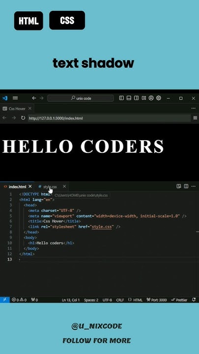 🖋️ Add Depth with CSS Text-Shadow! 💻.#coding #learnhtml5andcss3 #computerscience #programming ...
