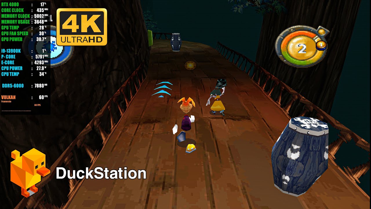 Rayman Rush PC Gameplay - ( DuckStation 4K 60FPS ) + Configuration ...