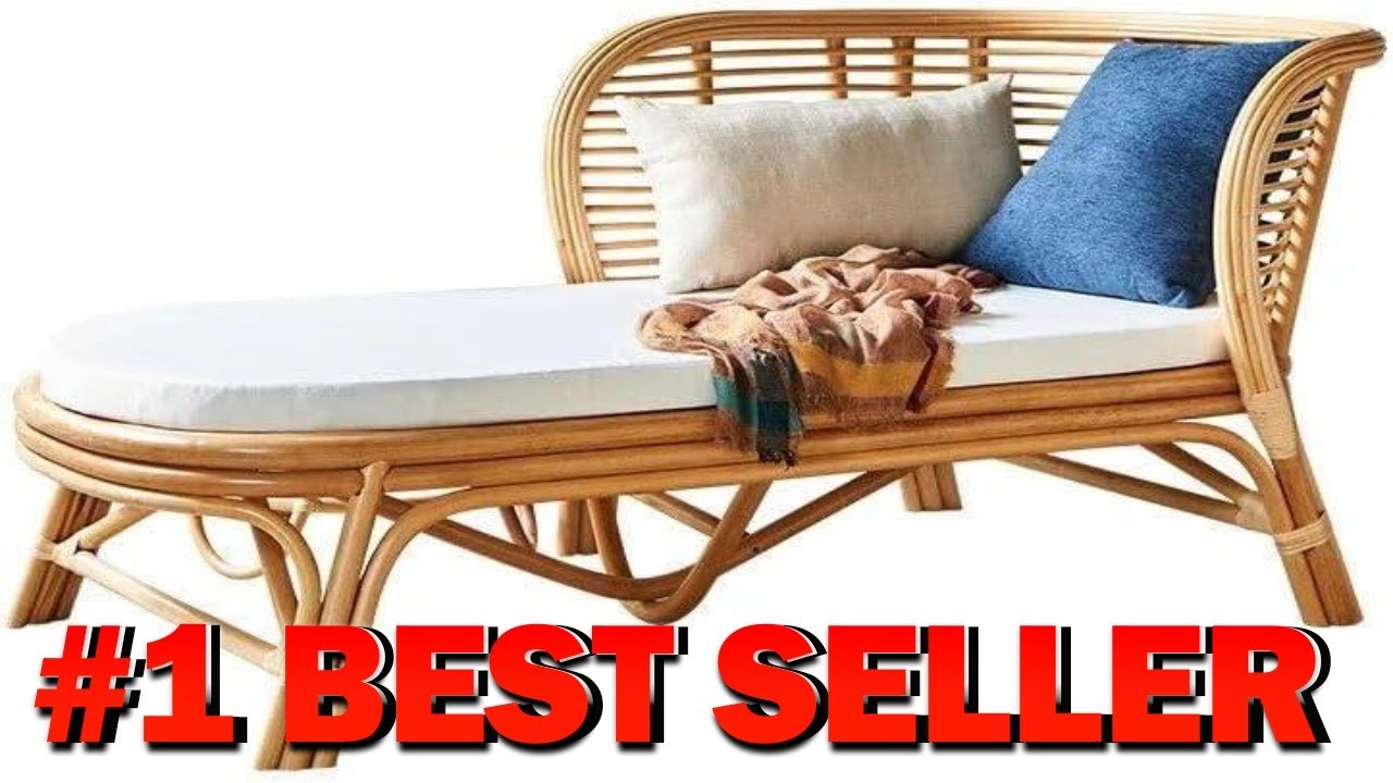 Minimalist Japanese Rattan Chaise Sofa Bed Artistic Living Room ...