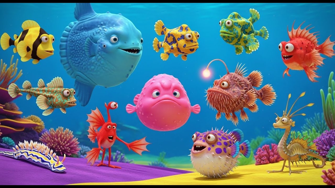 Ocean Oddballs & Strange Animals 🌊 | Learn Names Animals in English for ...