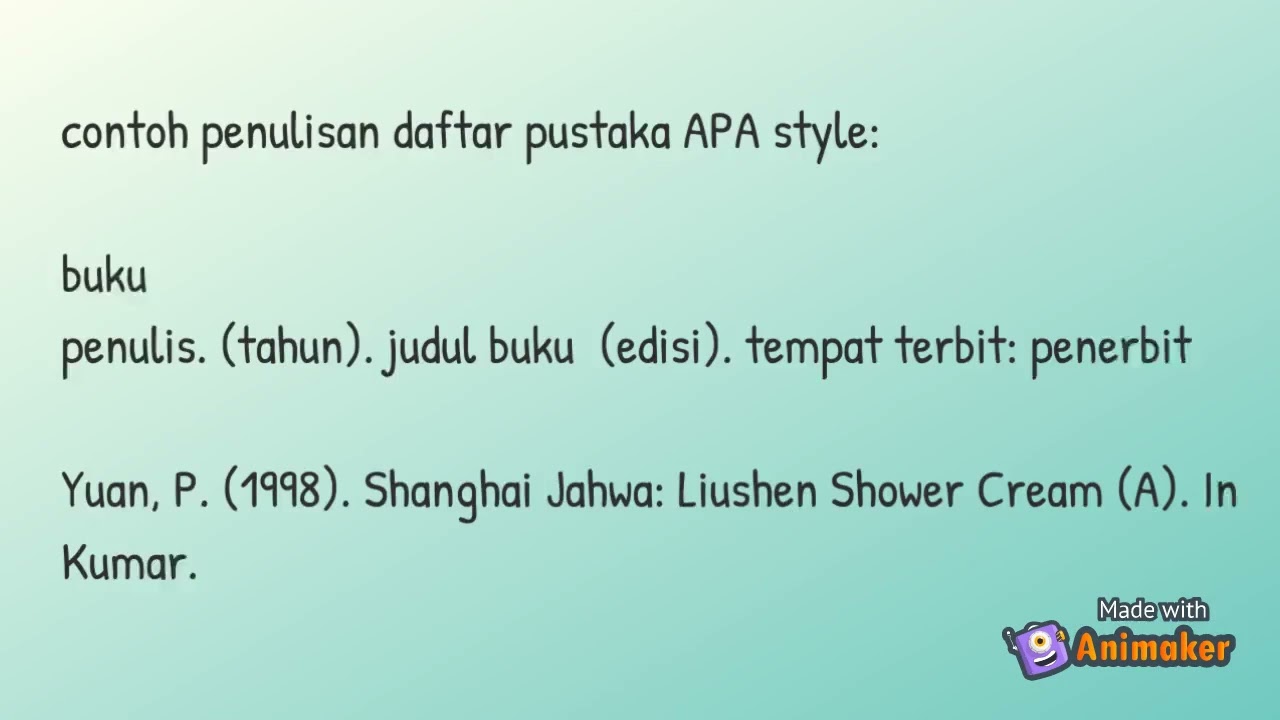 VIDEO PEMBELAJARAN MENGENAI SITASI, FUNGSI, JENIS, DAN TATA CARA ...