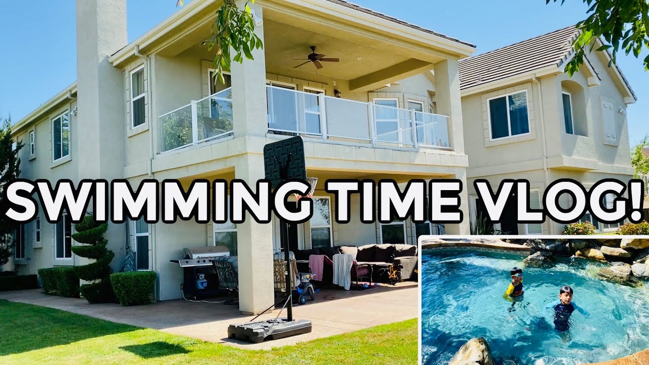 KIDS Swimming Vlog + Backyard Tour | Fil-am Family - YouTube