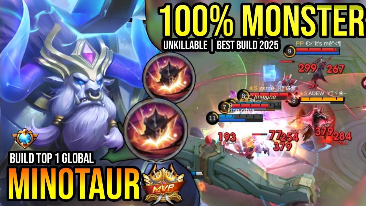 MINOTAUR BEST BUILD 2025 | BUILD TOP 1 GLOBAL MINOTAUR GAMEPLAY ...