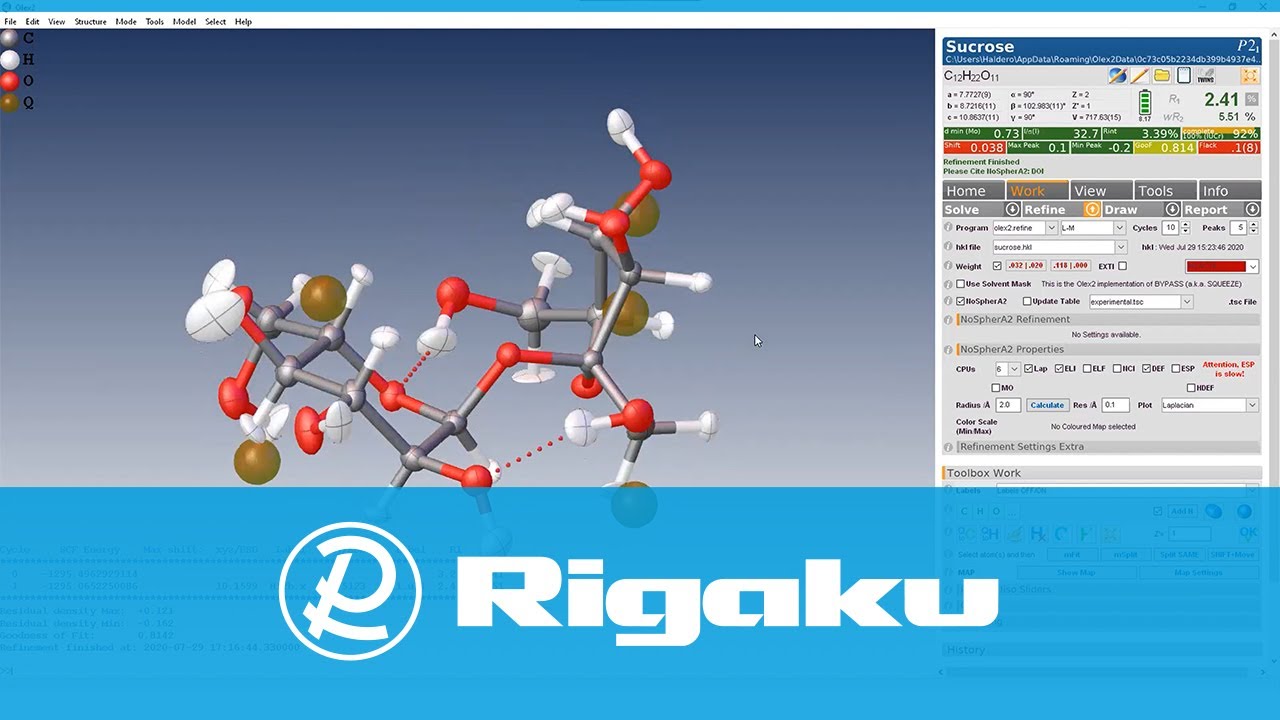 Rigaku TOPIQ | NoSpherA2: Novel Charge Density Tools In Olex2 - YouTube