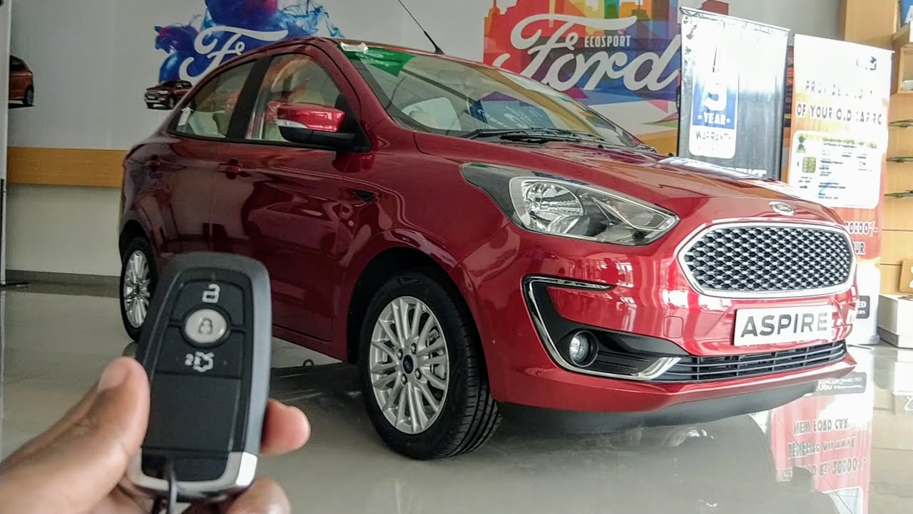 Ford Aspire Titanium Red Exterior & Interior Workaround review - YouTube