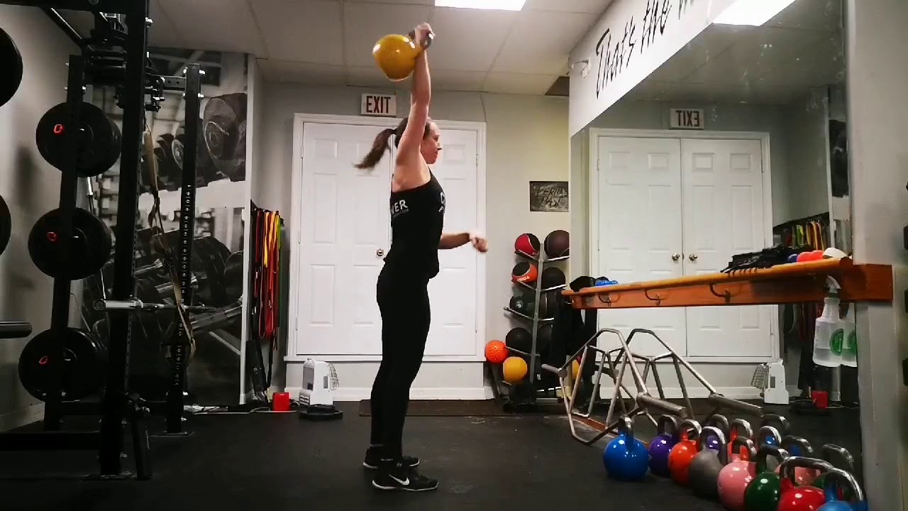 Kettlebell Single Arm Push Press - YouTube