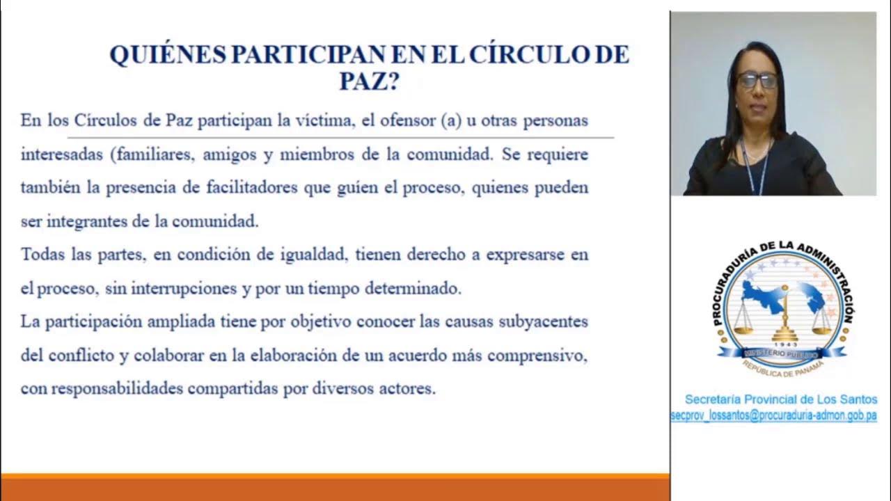 Efectividad de los Círculos de Paz en la Mediación comunitaria de paz - YouTube