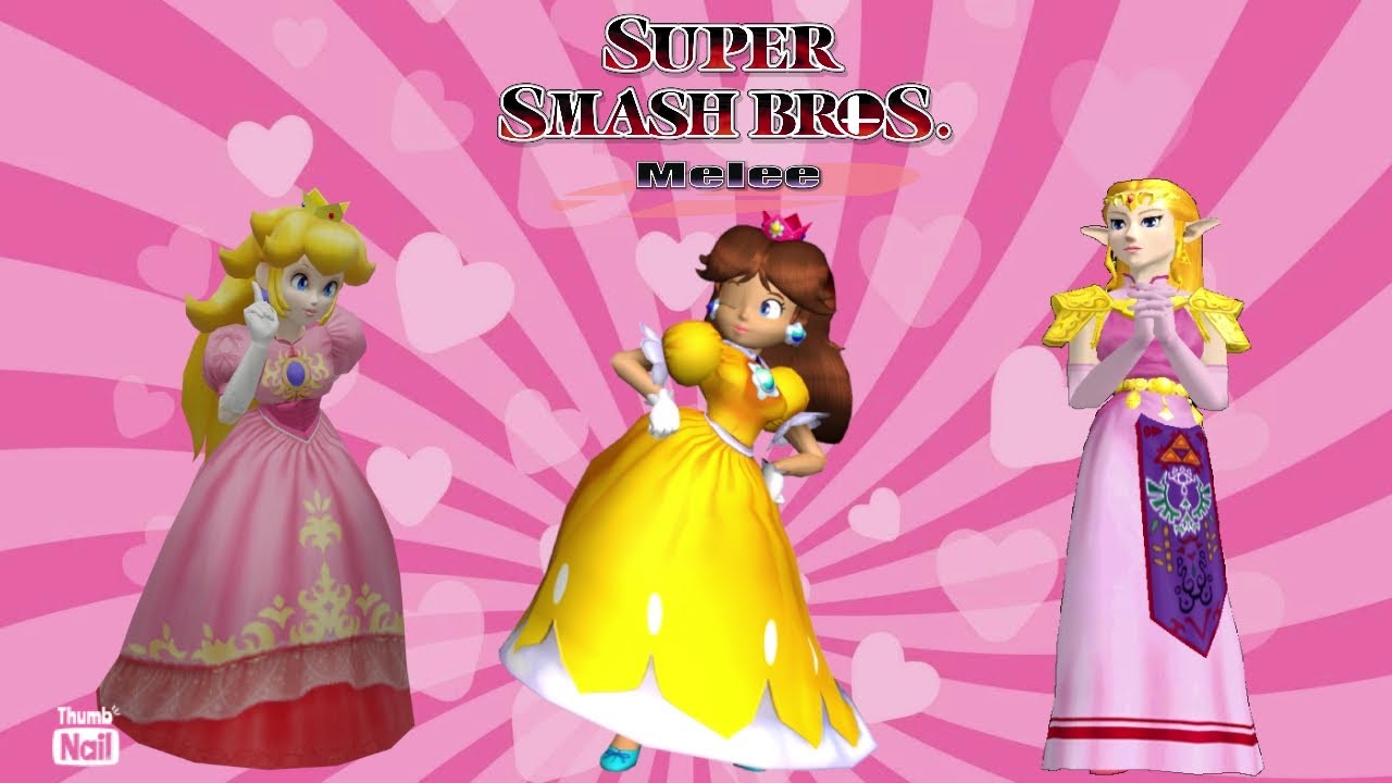 SSBM Turbo DX - Peach vs Daisy vs Zelda - YouTube