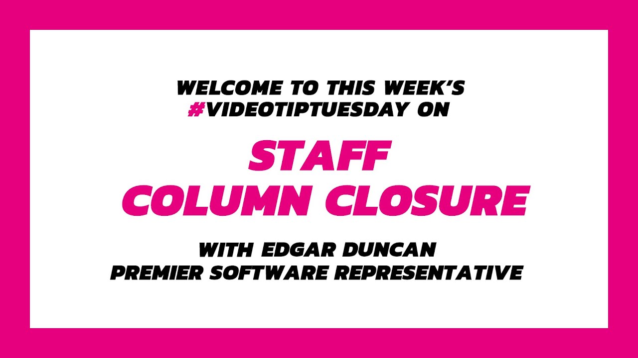 Salon Tips - Staff Column Closure - YouTube