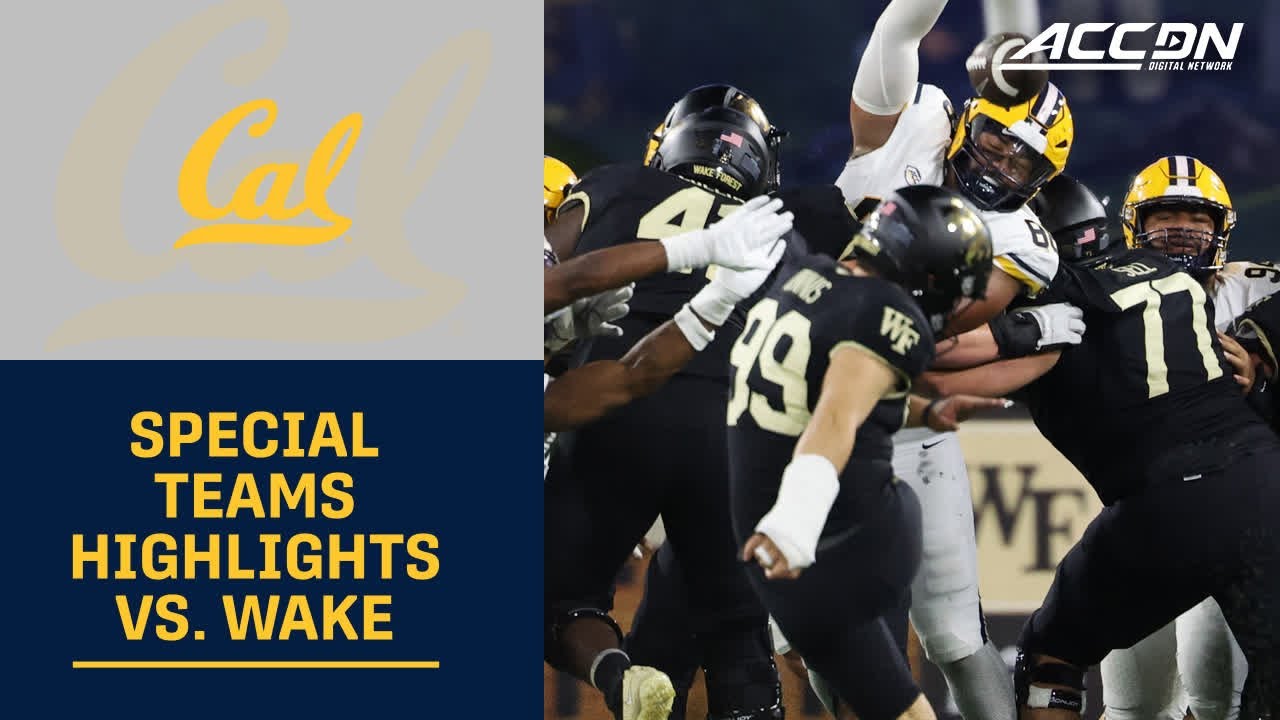 Cal's Special Teams Made Huge Plays In Win At Wake Forest - YouTube
