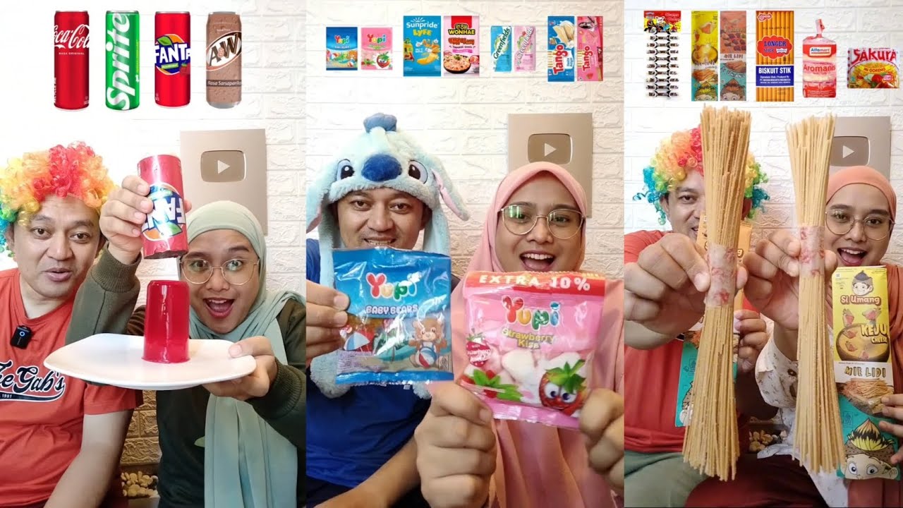 Kumpulan Makan Jelly Soda, Pink & Biru, Jajanan Jaman Dulu... - YouTube