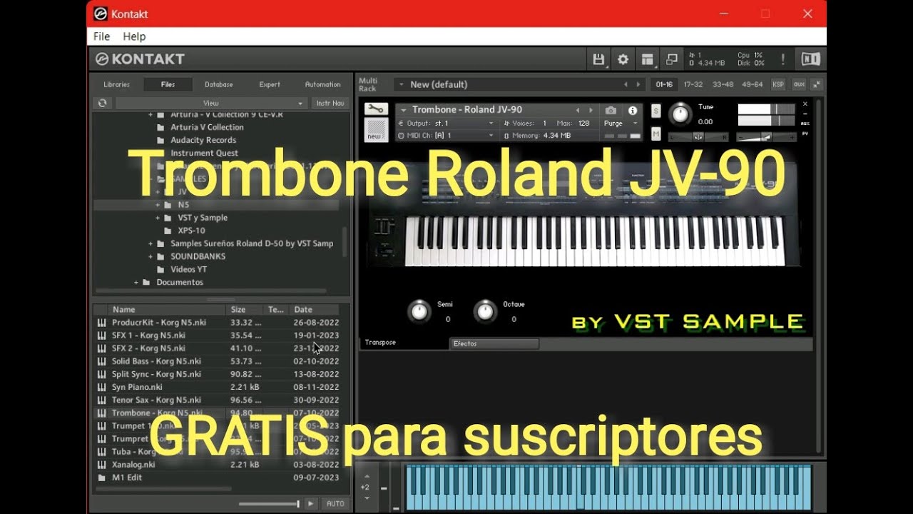 Sample profesional Trombone JV-90 - YouTube