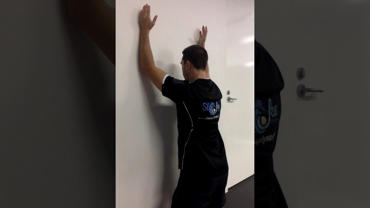 Serratus Wall Slides With Lift Off - YouTube
