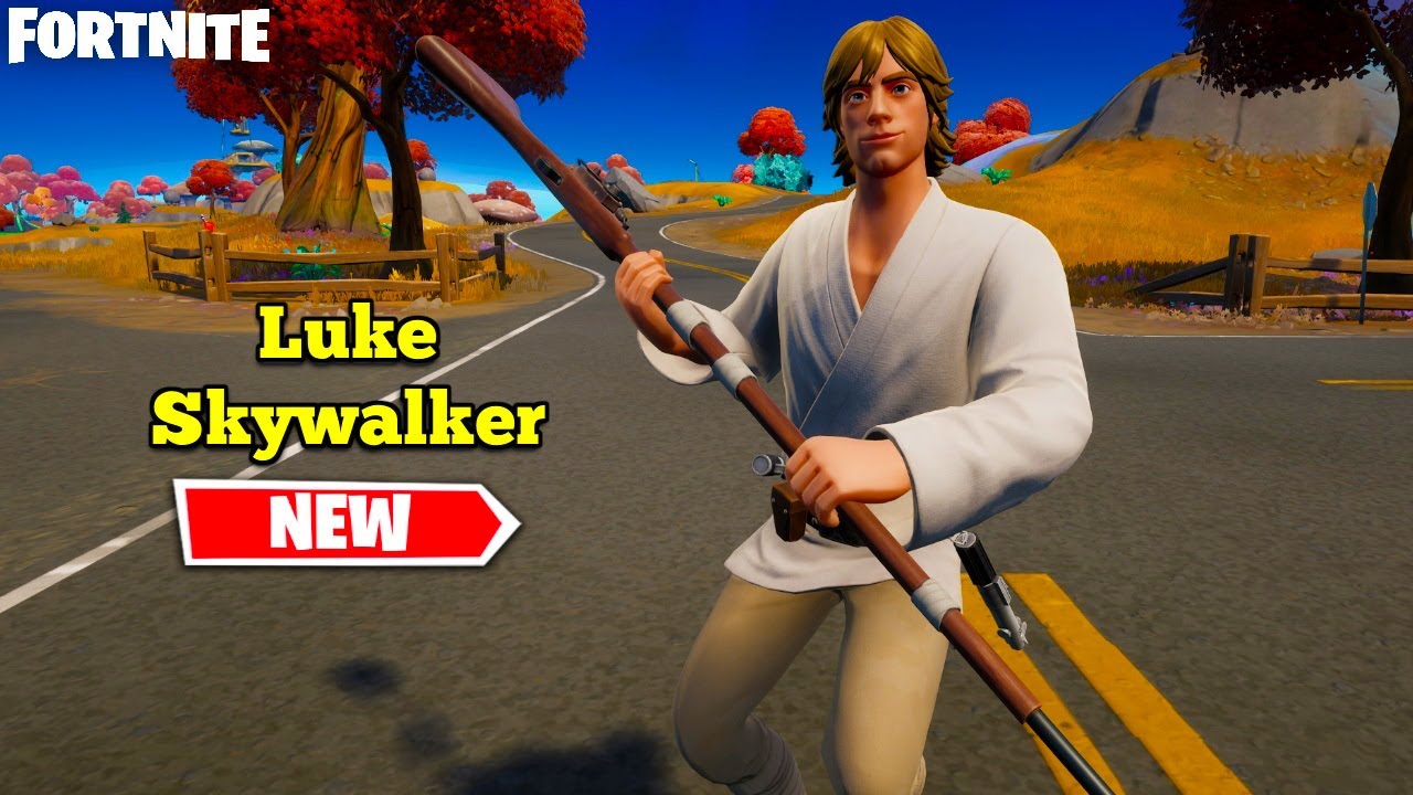 *NEW* LUKE SKYWALKER SKIN GAMEPLAY - FORTNITE X STAR WARS - ORIGINAL ...