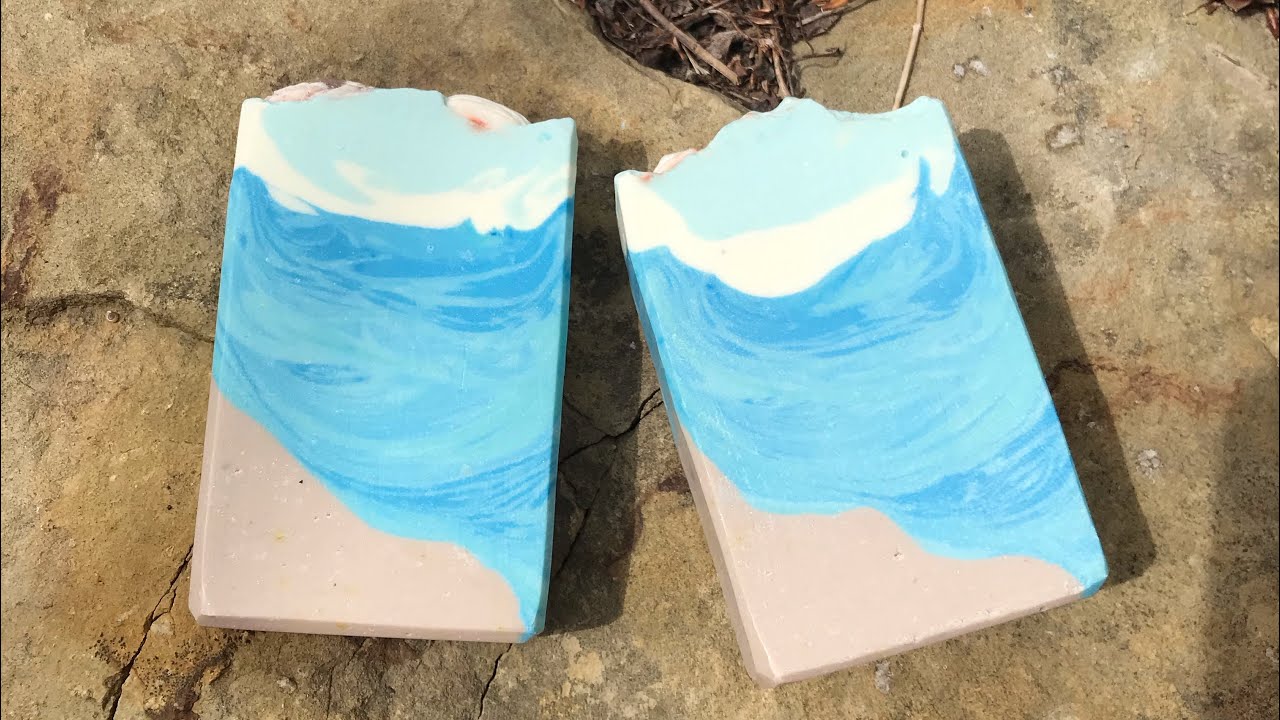 Handmade “Ocean Waves” Cold Process Soap - YouTube
