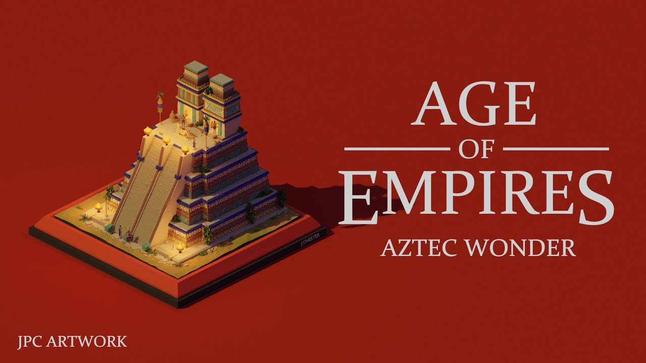 Blender low-poly Art | Age of Empires II | Aztec Wonder - YouTube